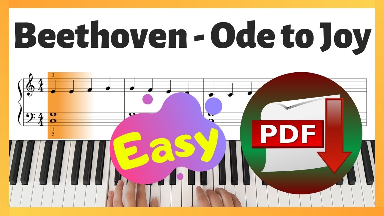 Beethoven - Ode to Joy (Easy Piano) - from Symphony No. 9 | FREE Piano ...